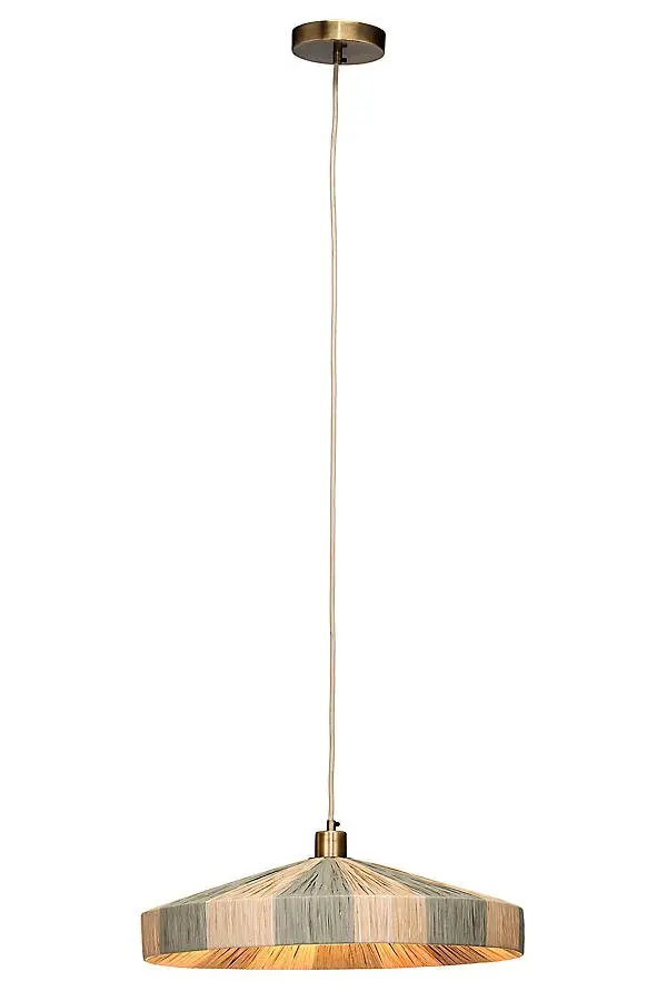 Anthropologie Parasol Tropical Color Block Raffia Pendant - Small