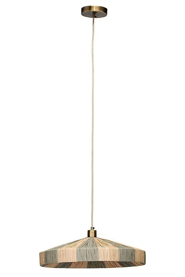 Anthropologie Parasol Tropical Color Block Raffia Pendant - Small