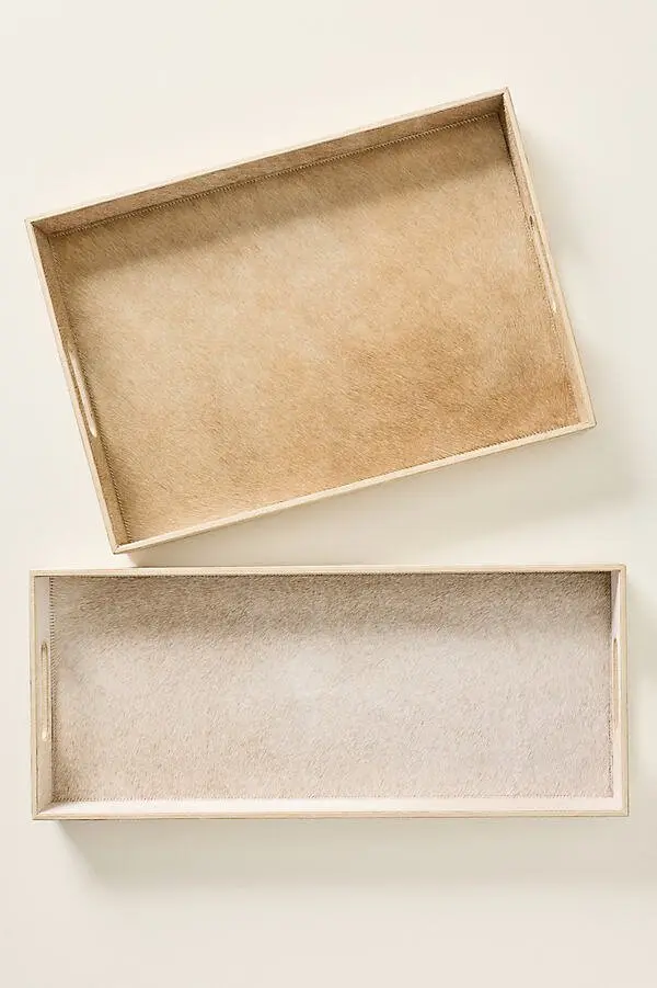Anthropologie Sienna Calf Hair Tray - Small