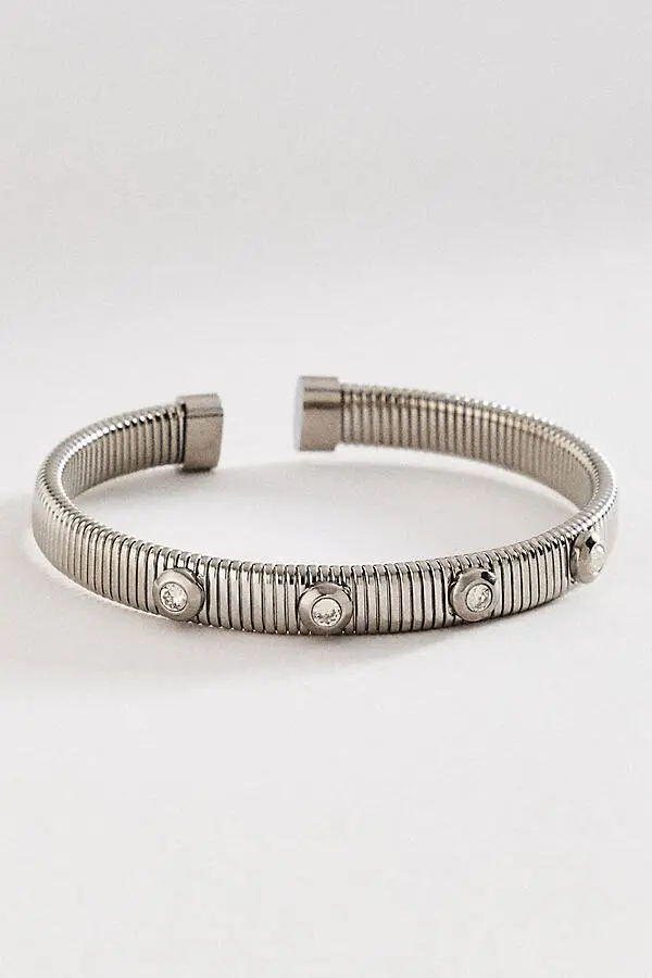 Anthropologie Textured Stretch Bracelet - Silver