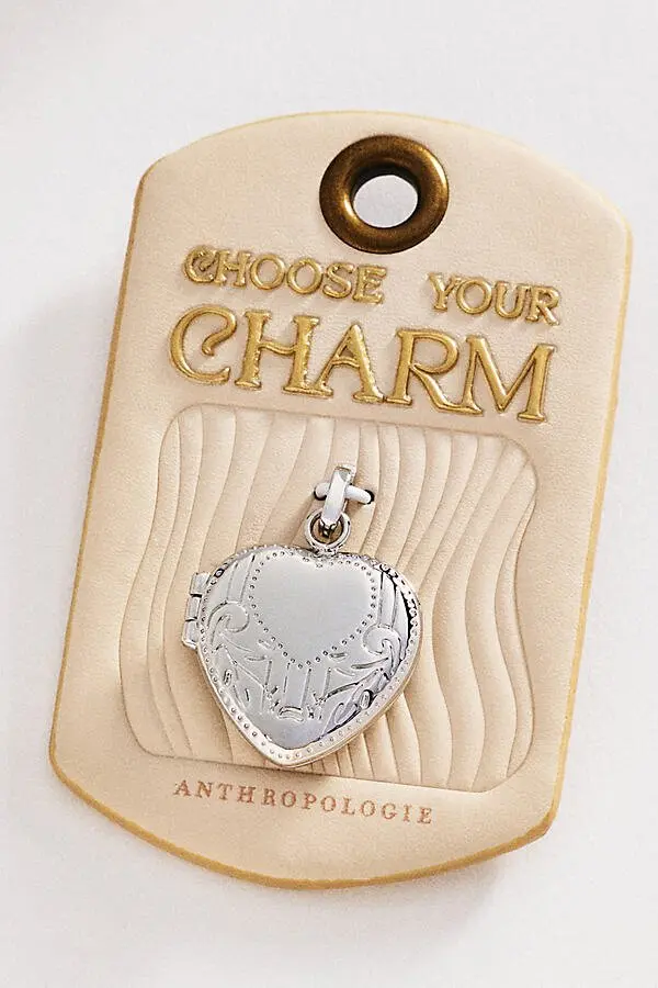 Anthropologie Heart Locket Pendant Charm