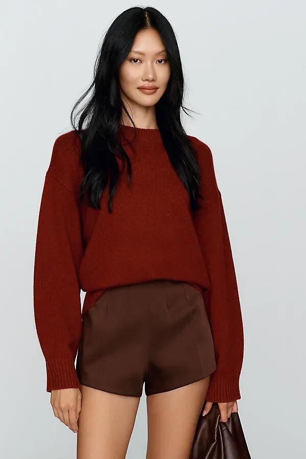 REFORMATION Cove Cashmere Wool Sweater - Rust