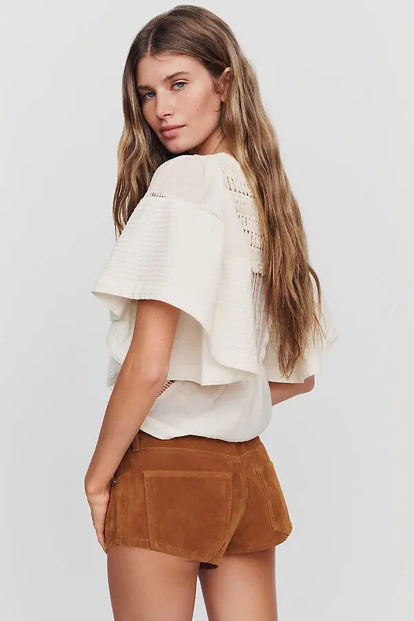 Good American Better Than Suede Micro Shorts