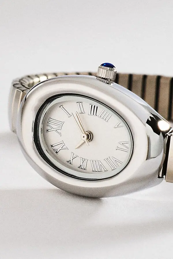Anthropologie Bubble Stretch Watch - Silver