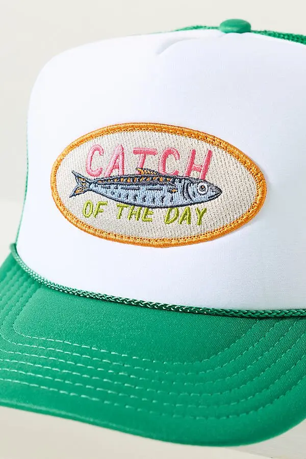 FRIDAY FEELIN Catch Of The Day Trucker Hat - Green