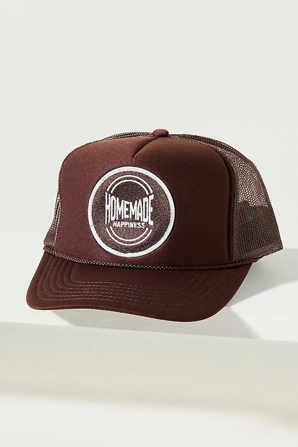 FRIDAY FEELIN Homemade Happess Trucker Hat - Brown