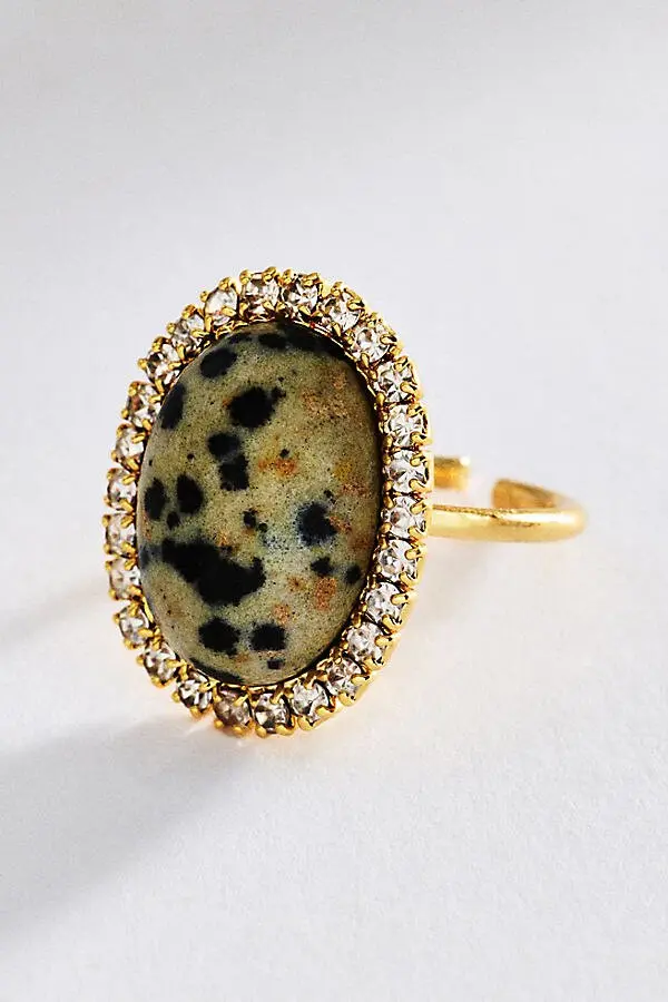 Anthropologie Stone Cocktail Rg - Neutral Pattern