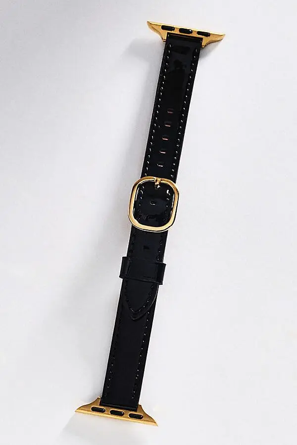 POSH TECH Carmen Patent Leather Apple Watchband - Black