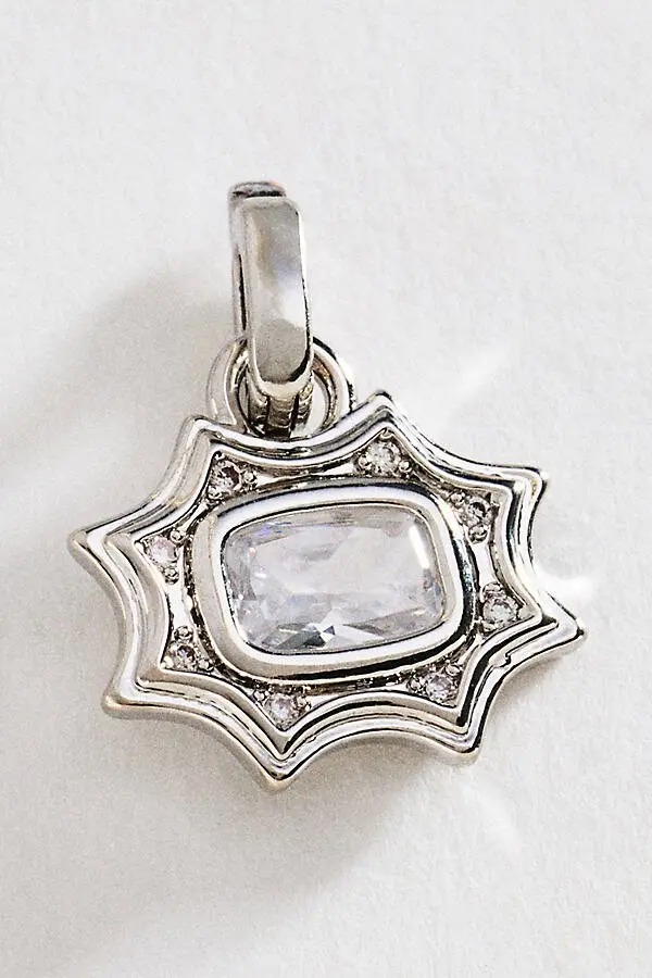 Anthropologie Star Bezel Charm - Silver