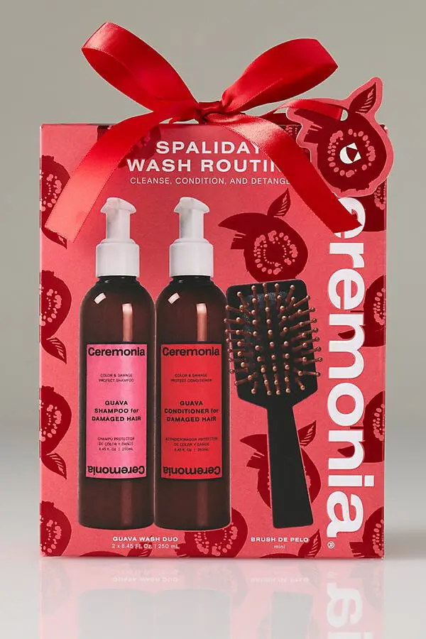 CEREMONIA Holiday Kit Guava Protect & Repair Wash Duo & Limited Edition Travel Brush - Multi