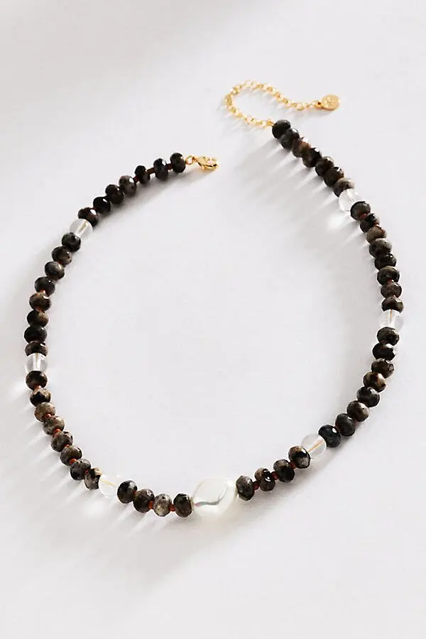 MACRAE & CO. Harvest Beaded Necklace - Brown