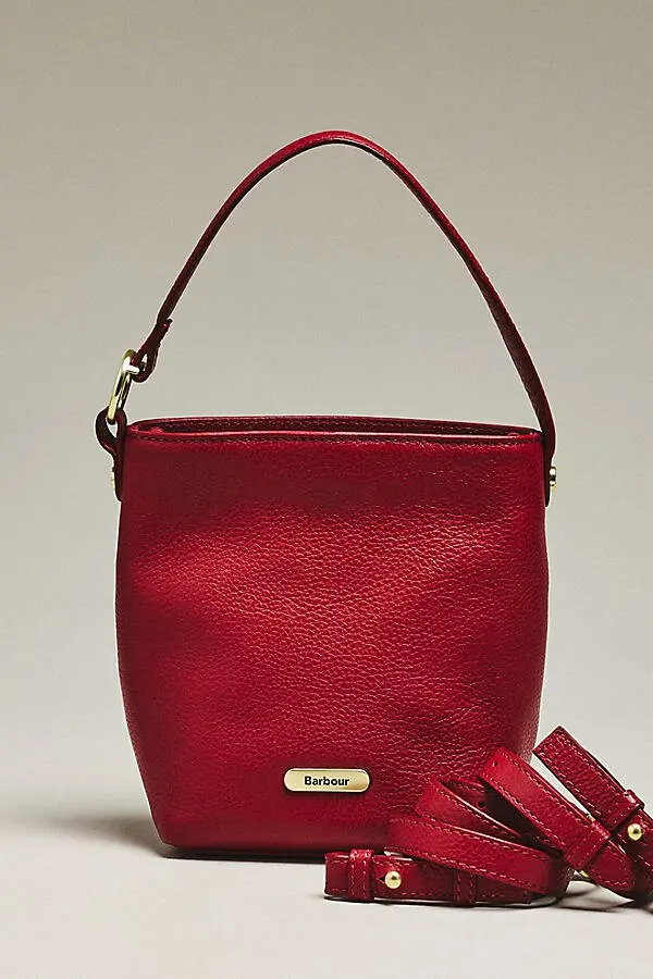 Barbour Cedar Mi Leather Bucket Bag