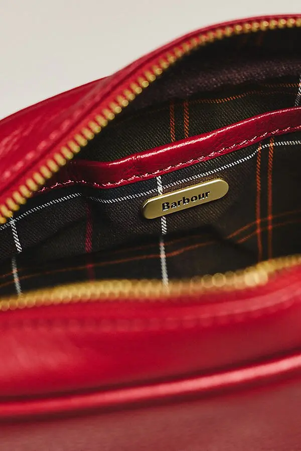 Barbour Daphne Leather Mi Crossbody Bag - Red
