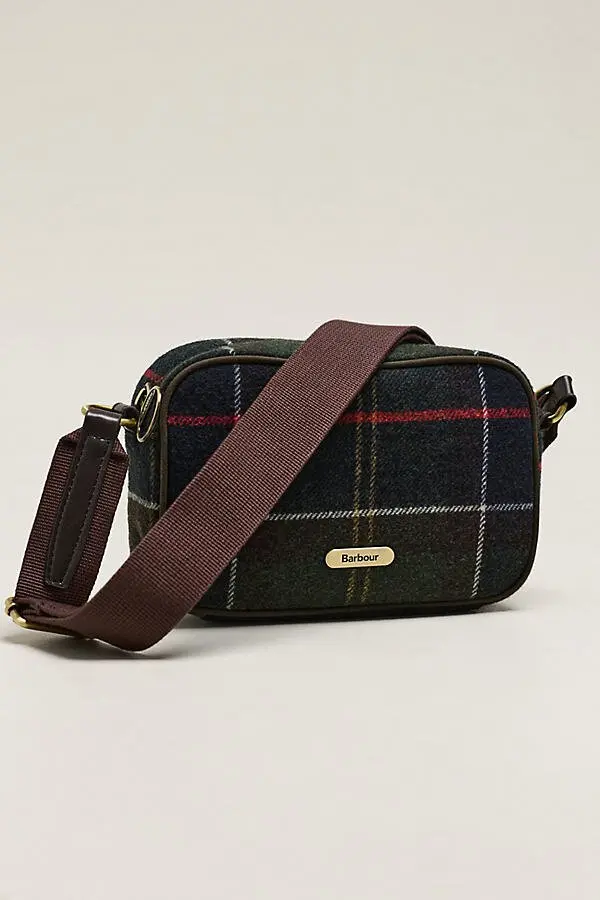 Barbour Cont Tartan Mi Crossbody Bag - Green Pattern