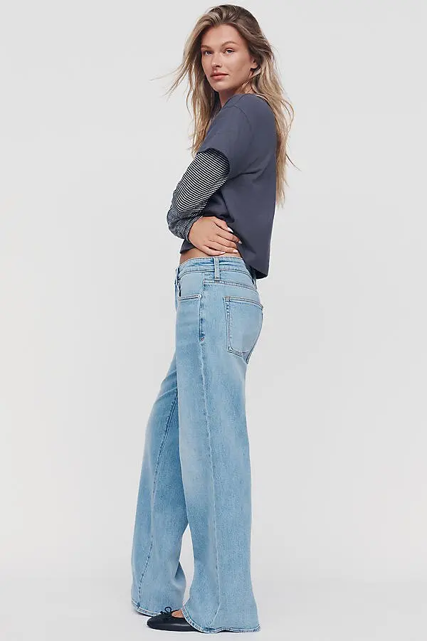 Good American Low-rise Loose Wide-leg Jeans