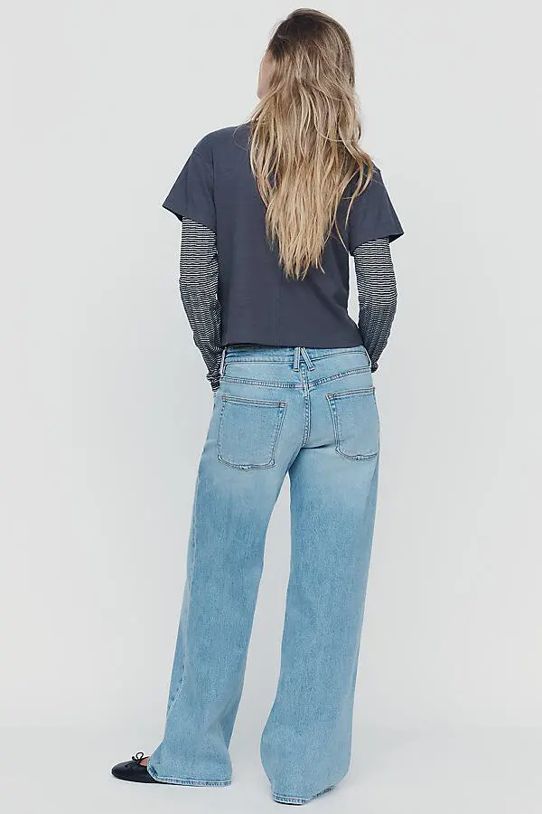 Good American Low-rise Loose Wide-leg Jeans