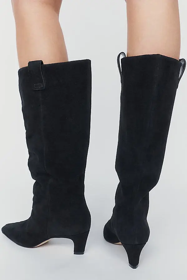 Anthropologie Ruched Ridg Boots - Black