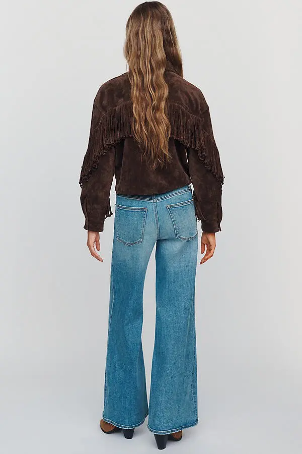 Good American High Rise Wide Leg Palazzo Jeans