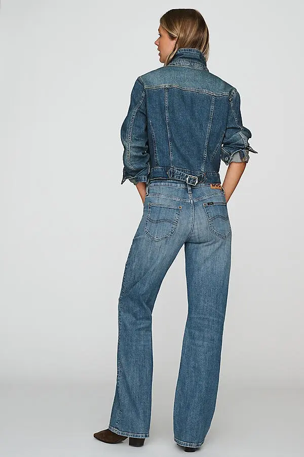 LEEM Bow Mid-rise Flare Jeans