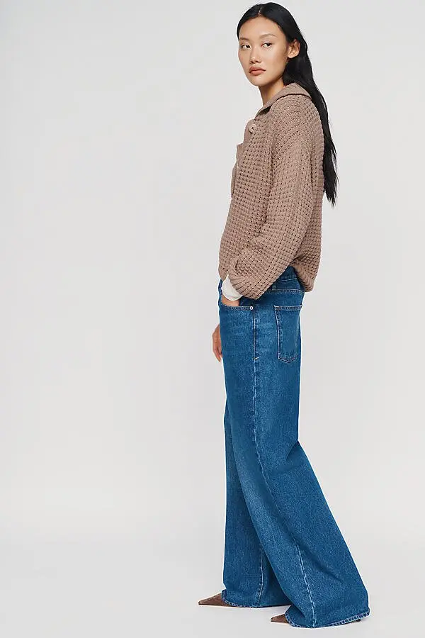 Good American Vtage Low-rise Wide-leg Jeans