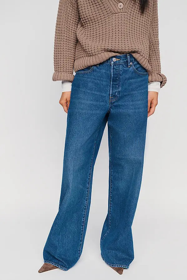 Good American Vtage Low-rise Wide-leg Jeans