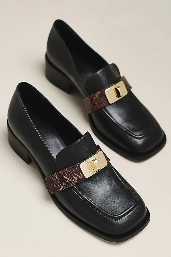 Maeve Leather Buckle Loafers