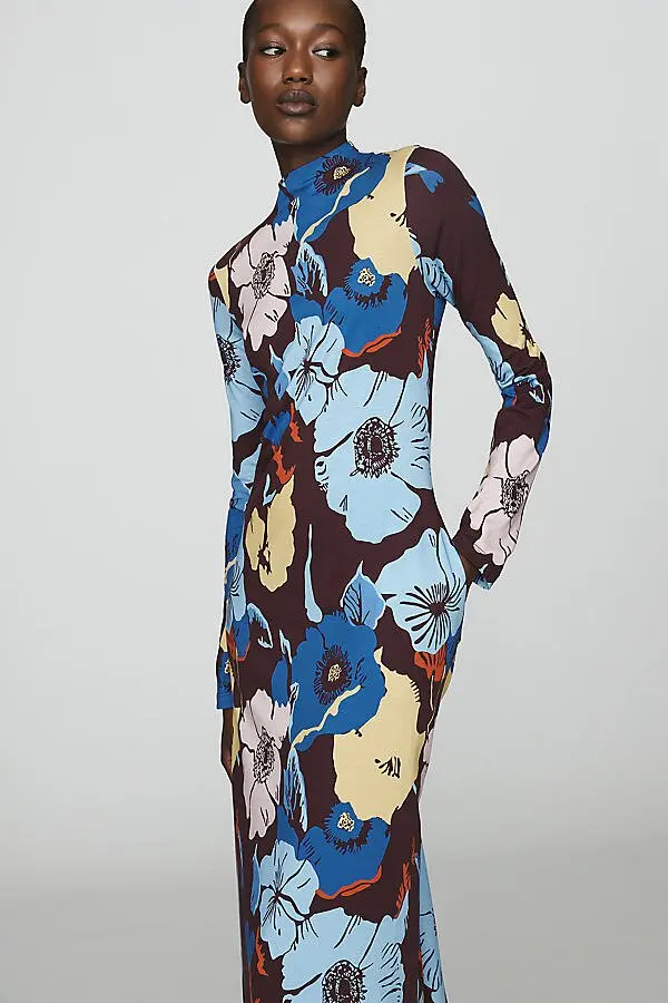 DE LORETA Mandy 100% Cotton Knit Maxi Dress