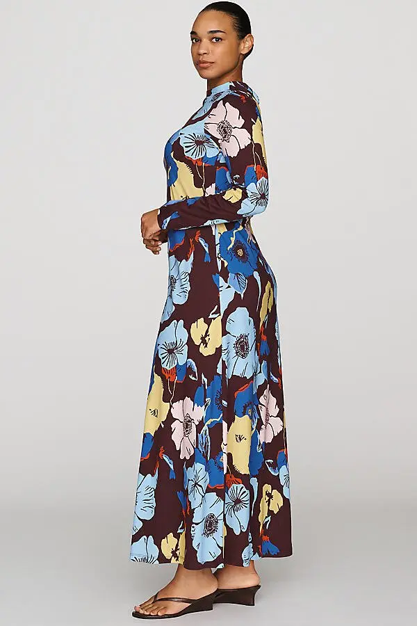 DE LORETA Mandy 100% Cotton Knit Maxi Dress