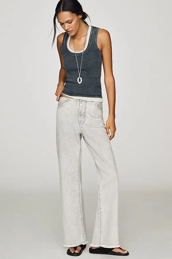 PILCRO Saphhi Low Rise Straight Leg Jeans