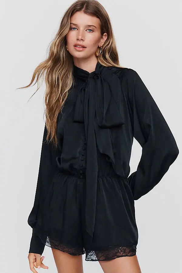 Bardot Petra Tie-neck Romper