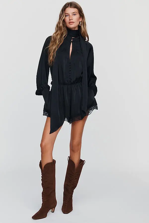 Bardot Petra Tie-neck Romper