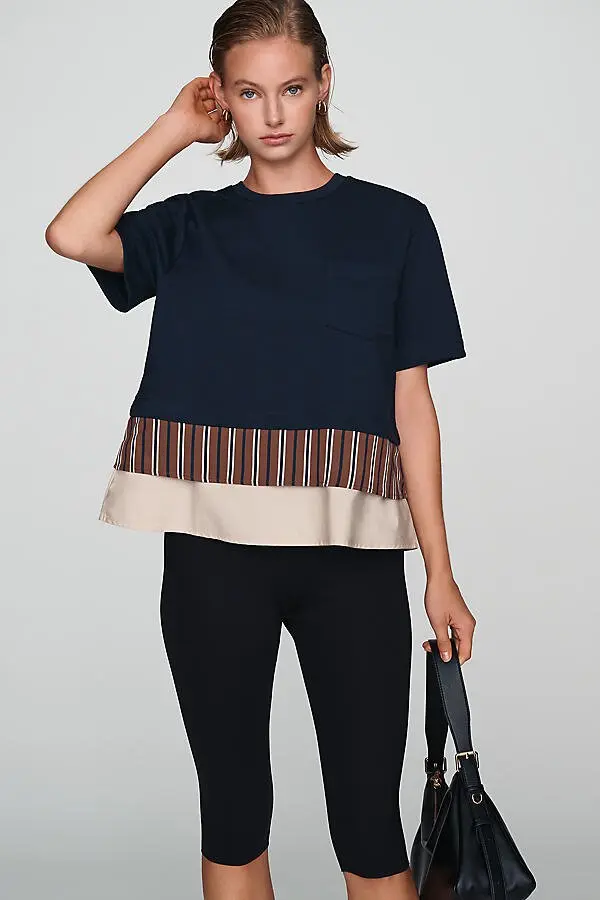 Maeve Mixed-media Swg Top