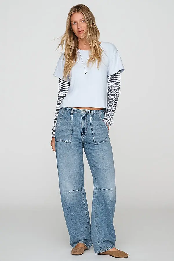 LE JEAN Utility Mid-rise Barrel Jeans - Remember Me