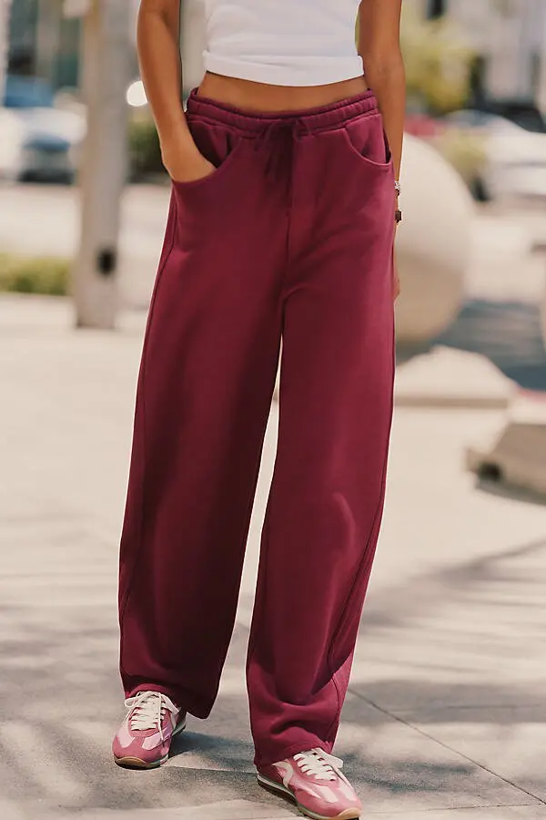Sundry 100% Cotton Pocket Track Pants - Midnight Iris