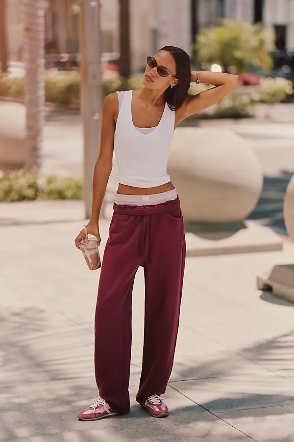 Sundry 100% Cotton Pocket Track Pants - Midnight Iris