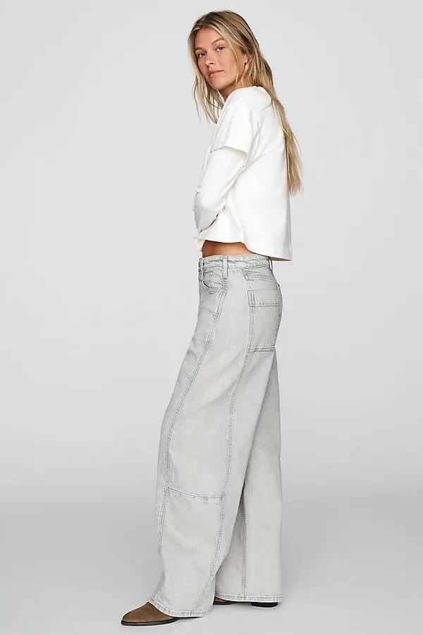 PILCRO Heritage Curve High Rise Barrel Leg Jeans