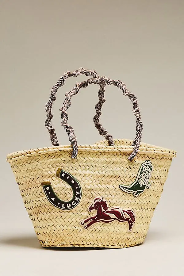 ALEMAIS Ace Midi Macrame Basket Bag - Ace Raffia