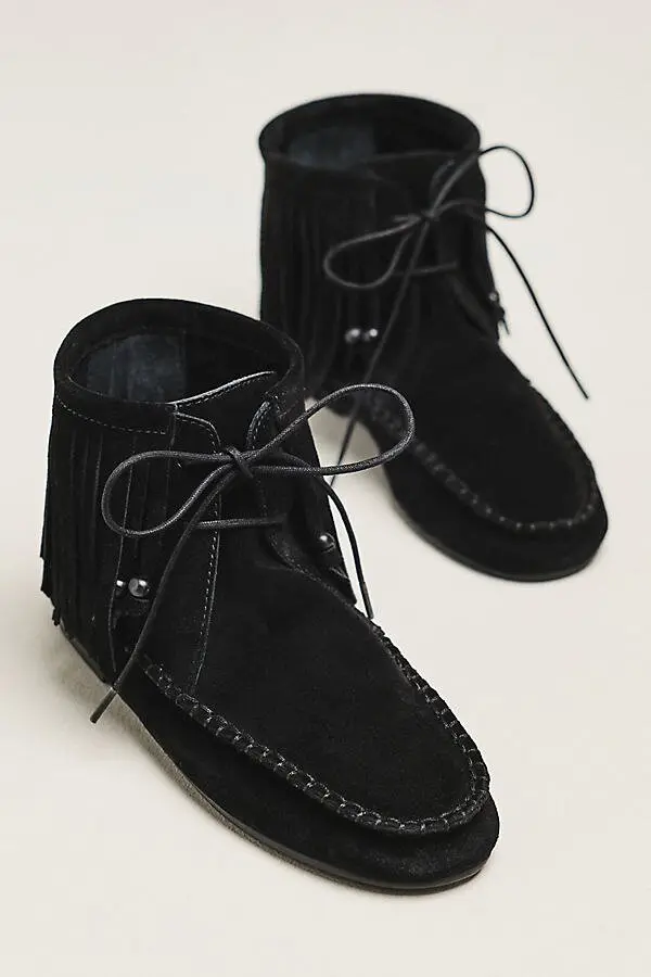 Anthropologie Frged Moccas Boots - Black