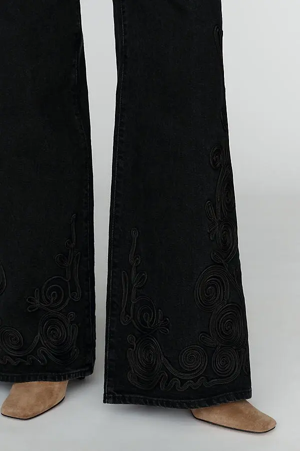 Ag Saige Mid-rise Wide-leg Jeans