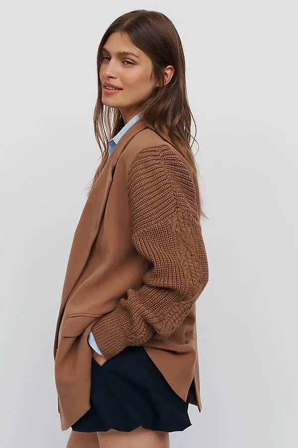 Anthropologie Twofer Sweater Blazer Jacket