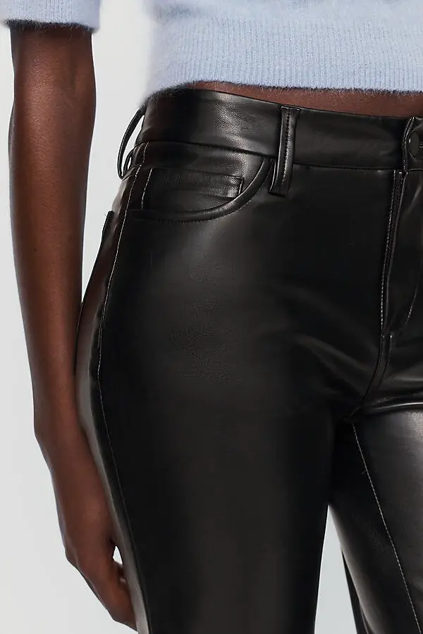 Joe's Jeans Petite Faux Leather High Rise Bootcut Jeans
