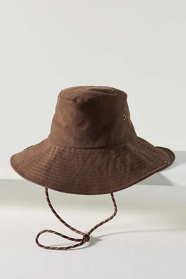 WYETH Breeze 100% Cotton Bucket Hat - Chocolate
