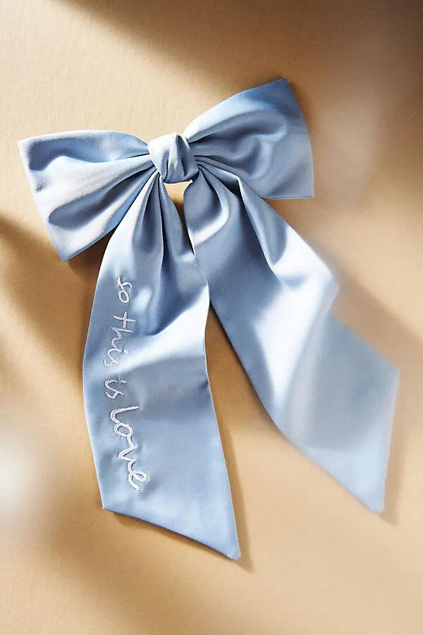 Anthropologie So This Is Love Bow - Blue
