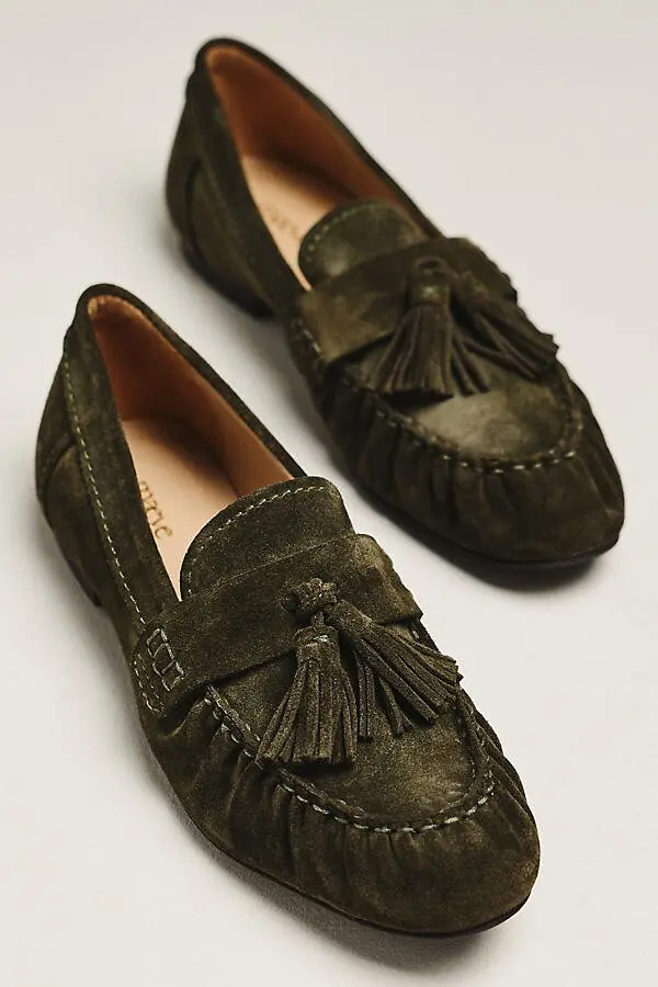 Maeve Tassel Suede Loafers