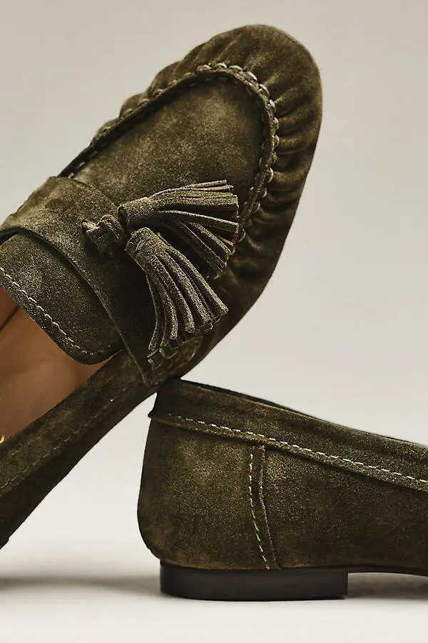 Maeve Tassel Suede Loafers