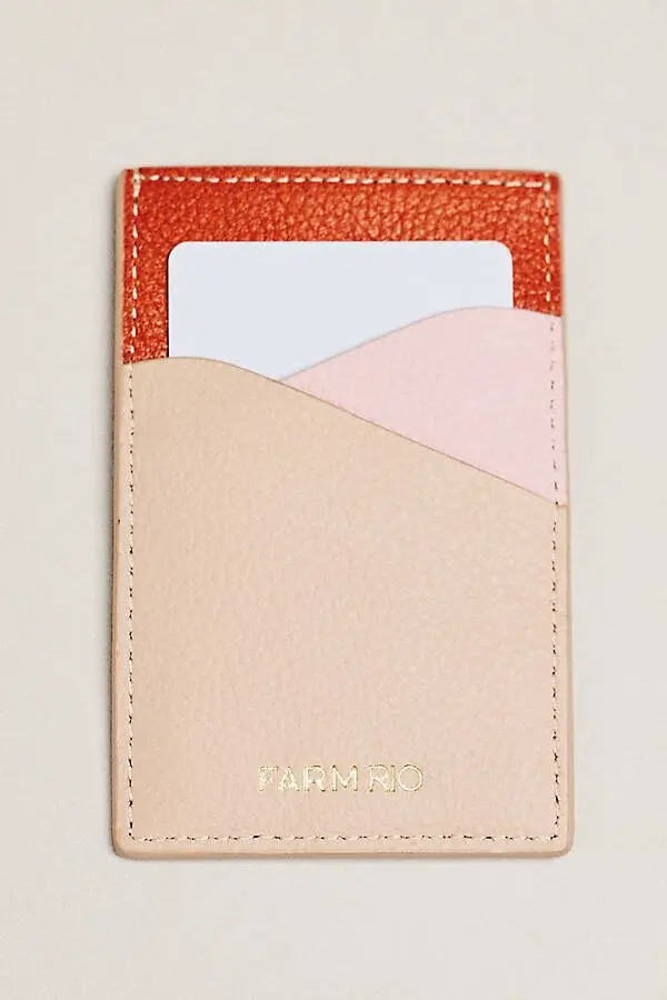 Farm Rio Leather Icon Card Holder - Orange