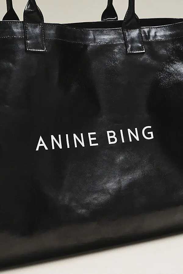 ANINE BING Leo Coated Canvas Tote Bag