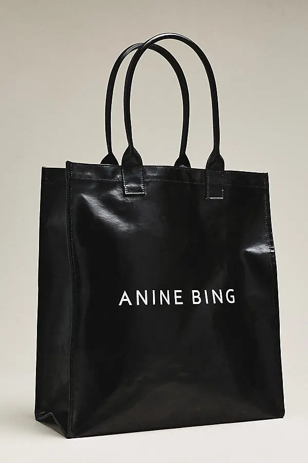 ANINE BING Leonie Coated Canvas Tote Bag