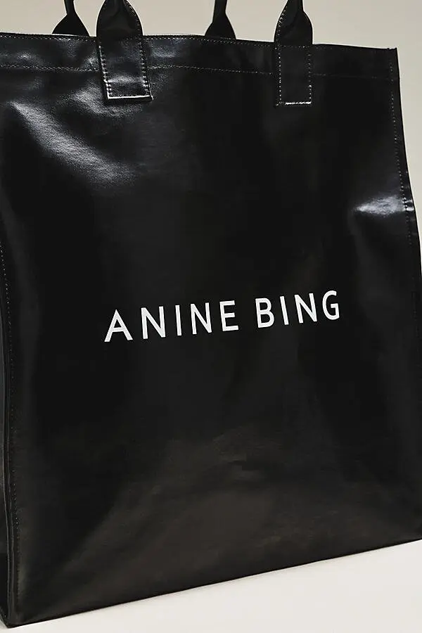 ANINE BING Leonie Coated Canvas Tote Bag