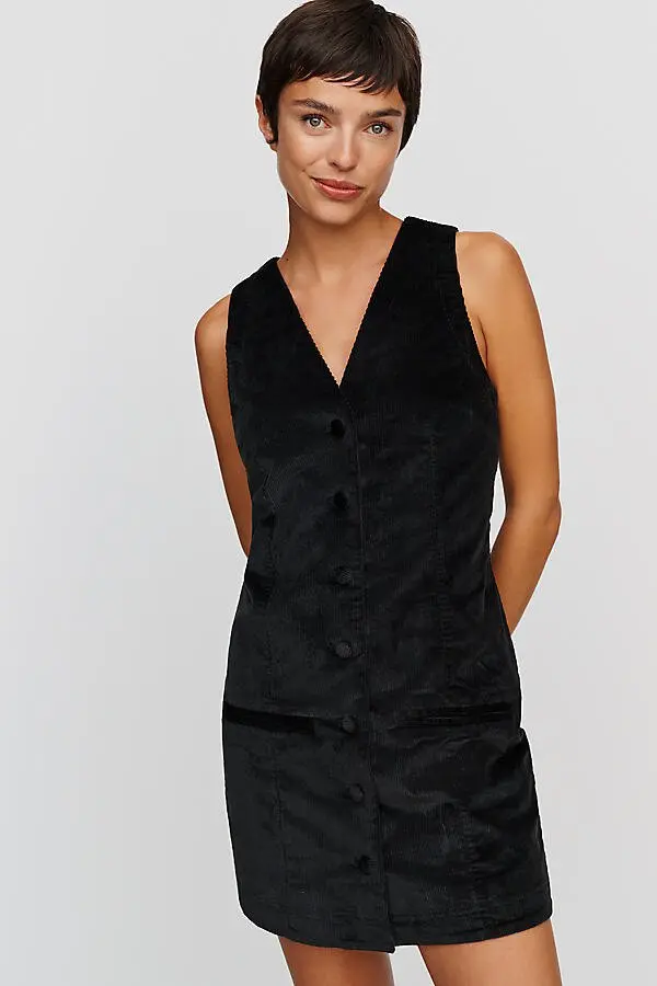 Maeve Corduroy Mi Dress - Fudge